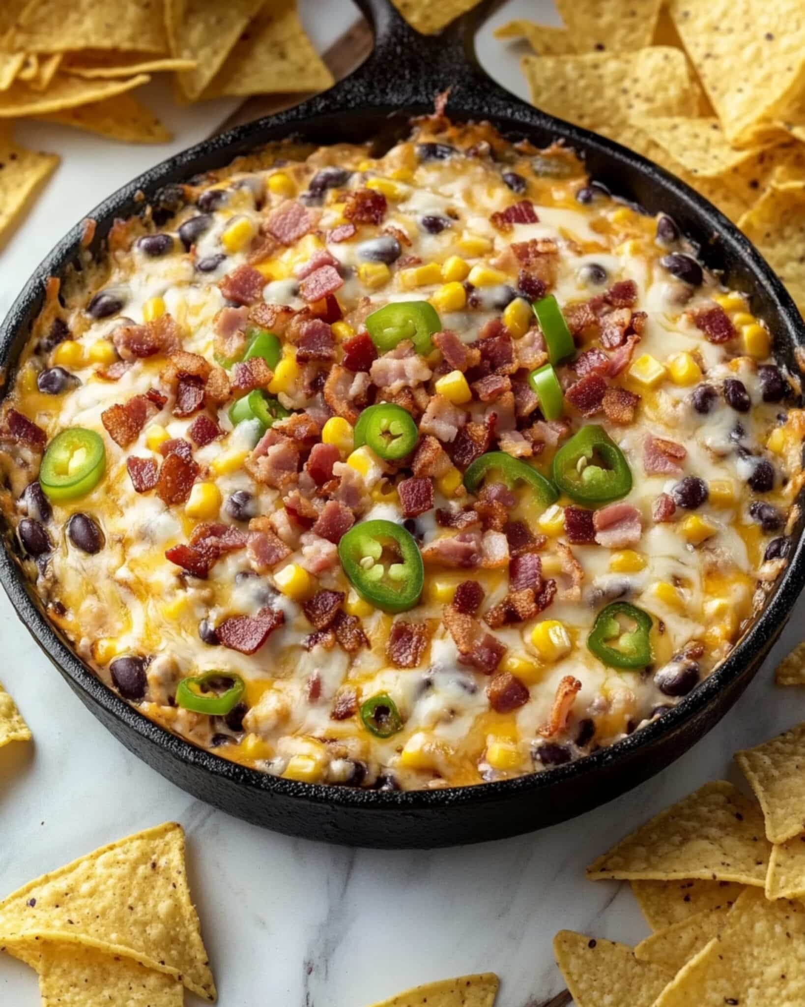 Cheesy Baked Cowboy Dip Recipe - Emilyscook