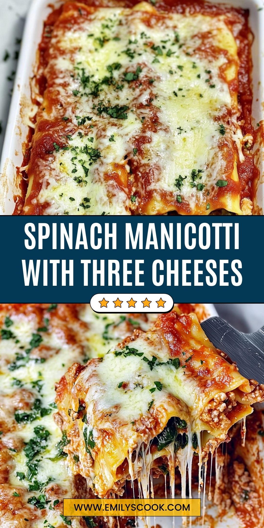THE BEST Manicotti Recipe - Emilyscook