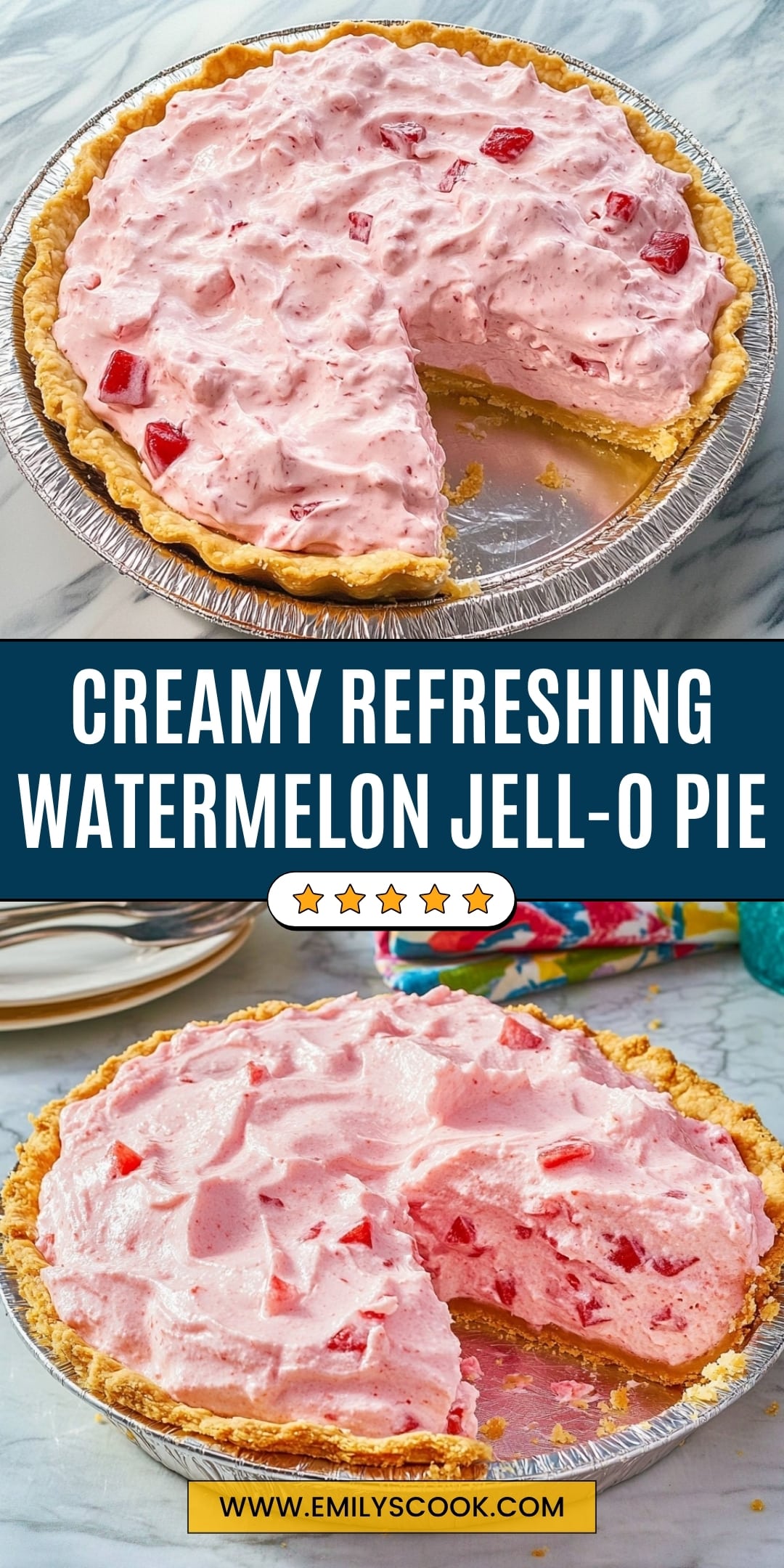 Watermelon Pie Recipe - Cool & Creamy Summer Dessert