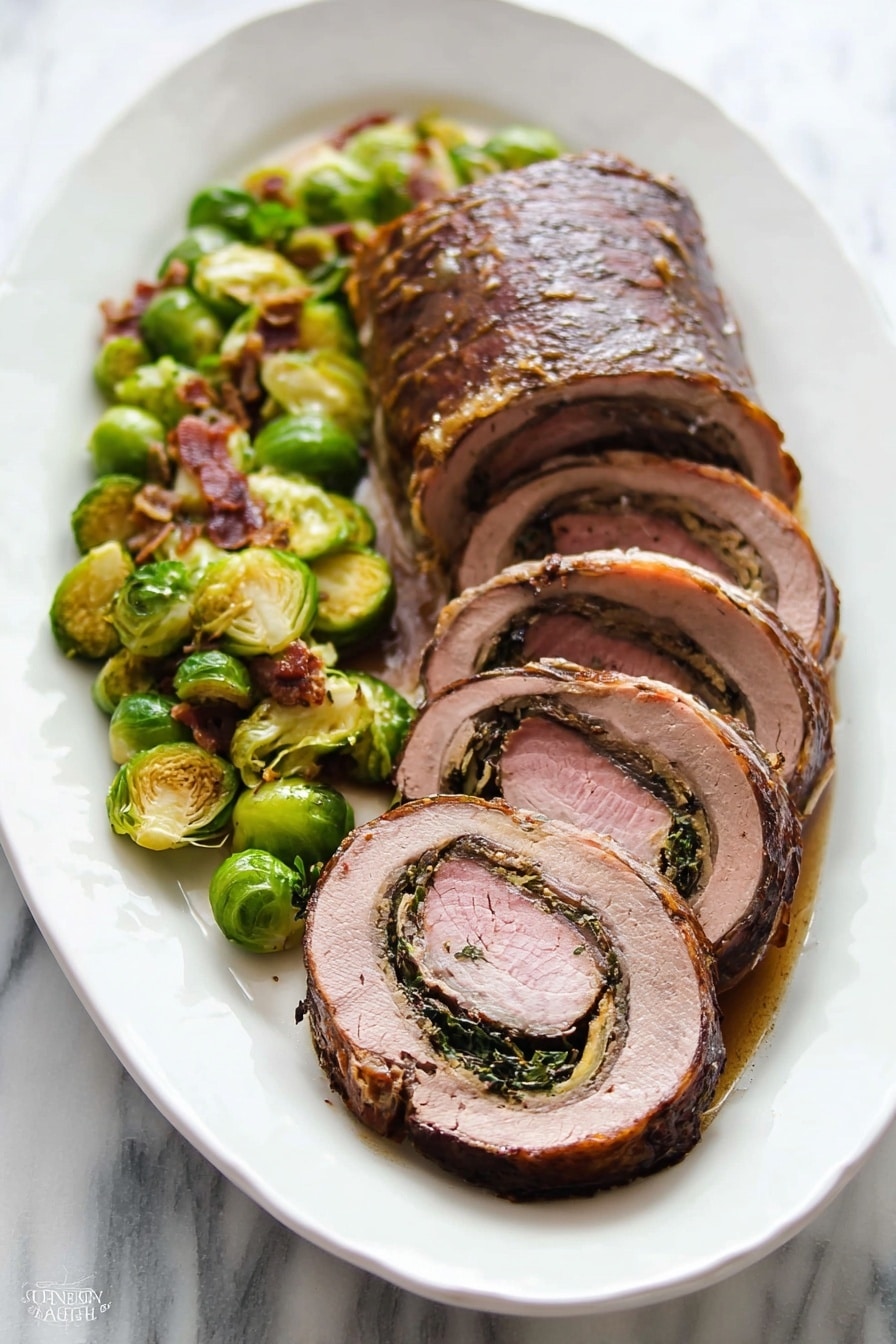 Stuffed Flank Steak with Mushrooms and Prosciutto | Delicious & Elegant