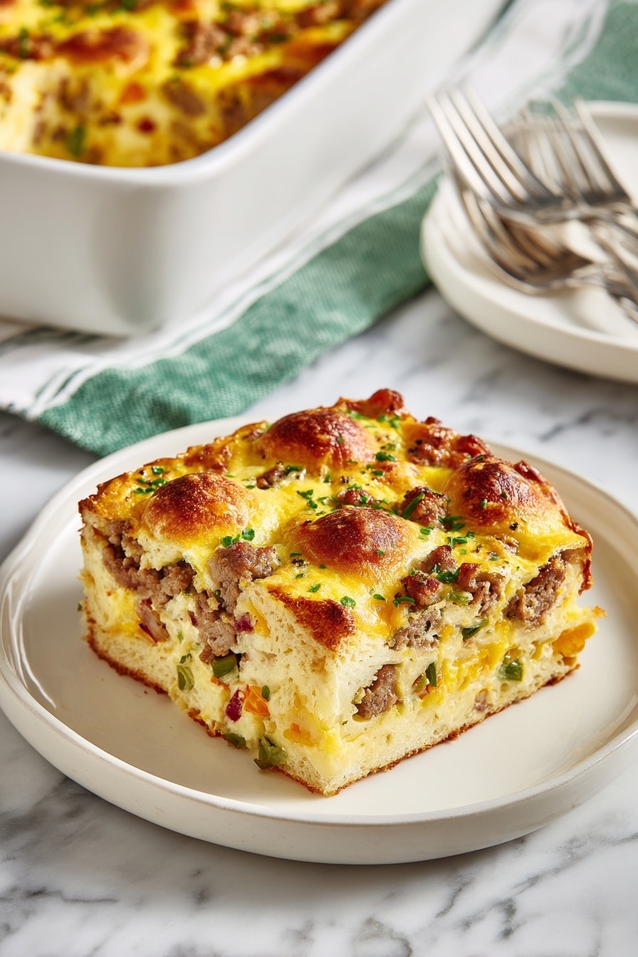 Sausage Bagel Breakfast Casserole: Cozy & Easy Morning Dish