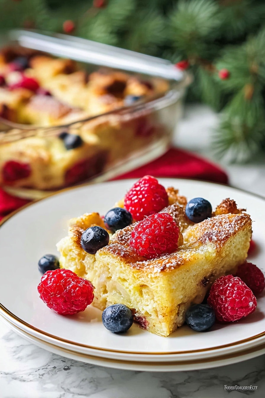 Eggnog French Toast Casserole – Festive Holiday Breakfast