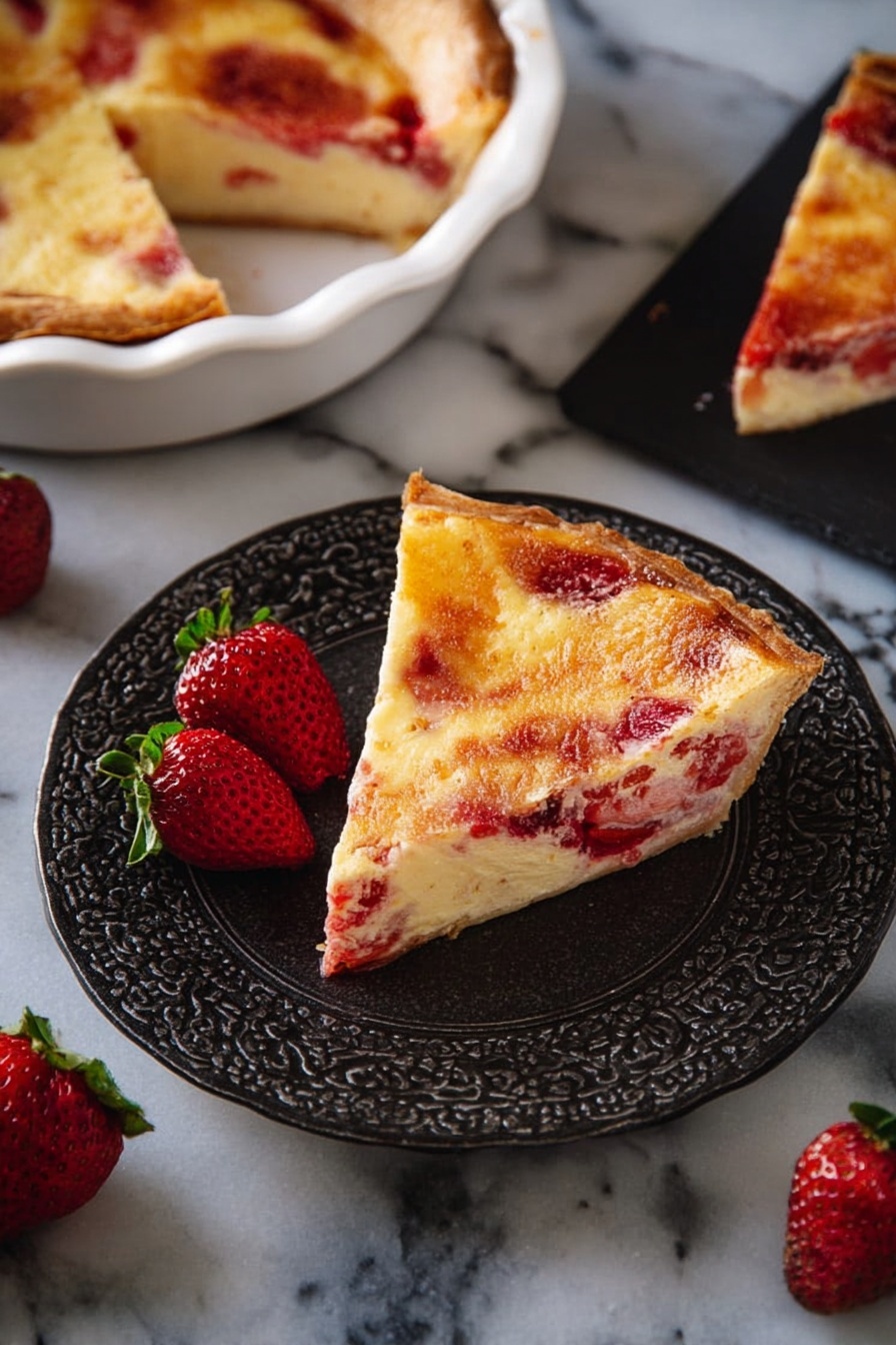Strawberry Kuchen with Creamy Custard | Delightful Fruit Dessert