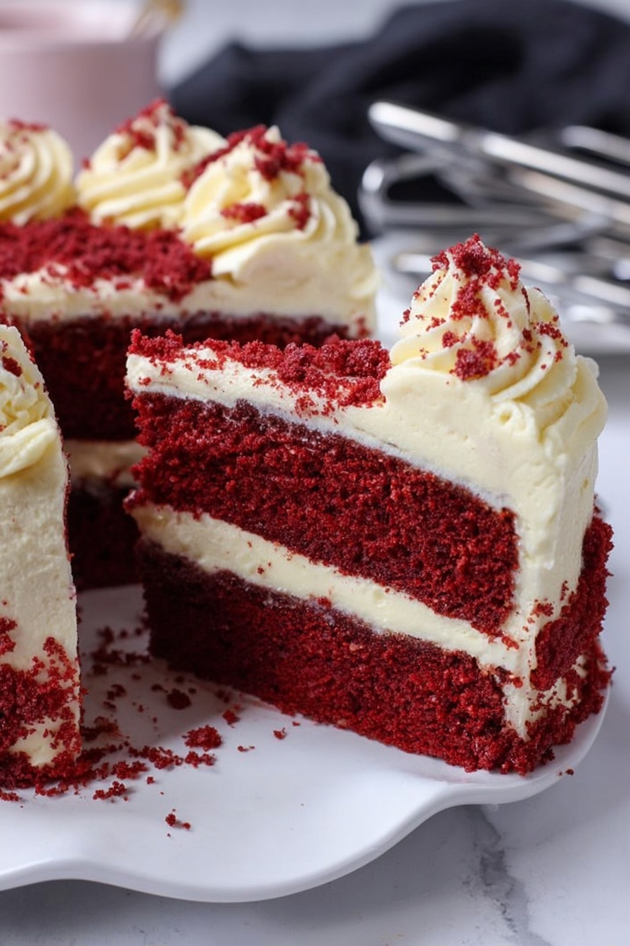 Red Velvet Cake with Cream Cheese Frosting | Indulgent & Easy