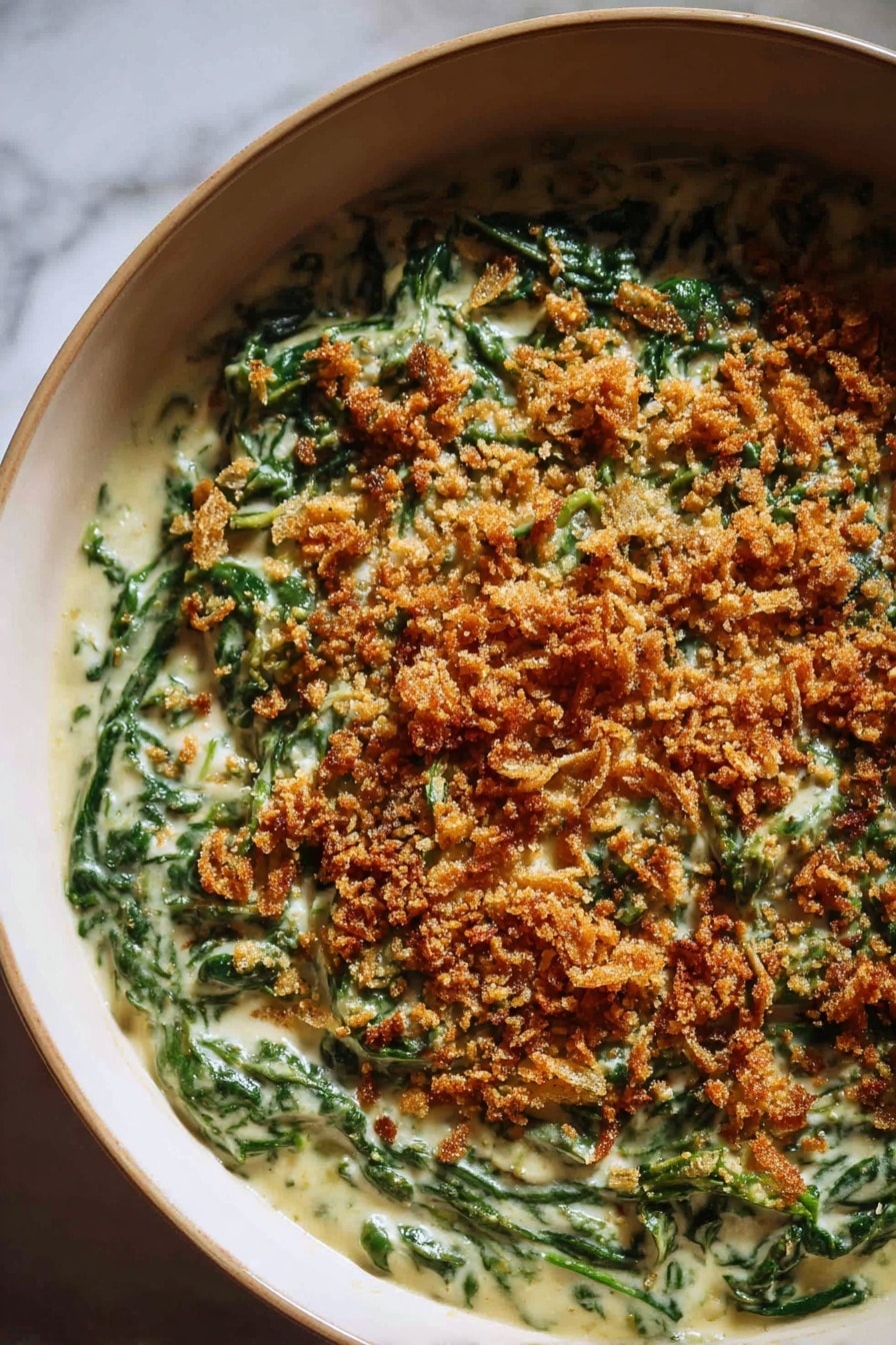 Creamed Spinach with Lemon and Panko – Flavorful & Crispy