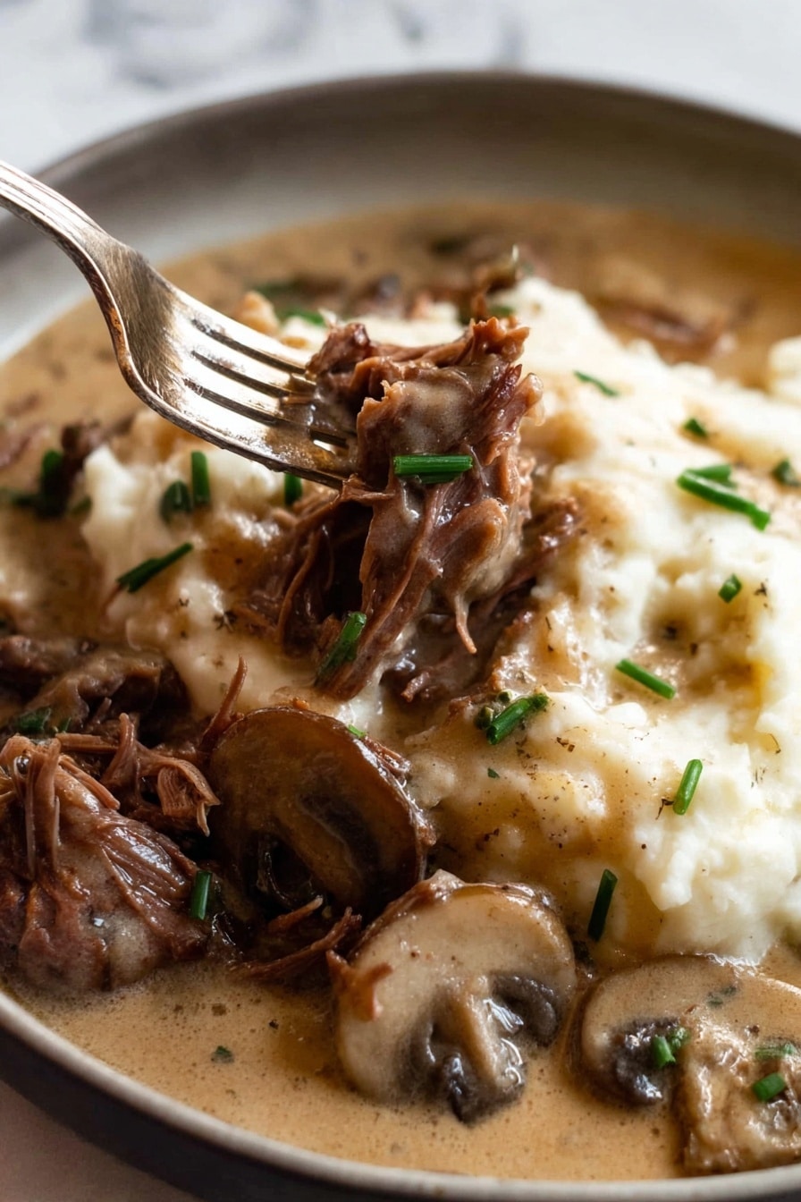 Creamy Slow Cooker Beef Stroganoff – Comforting & Easy