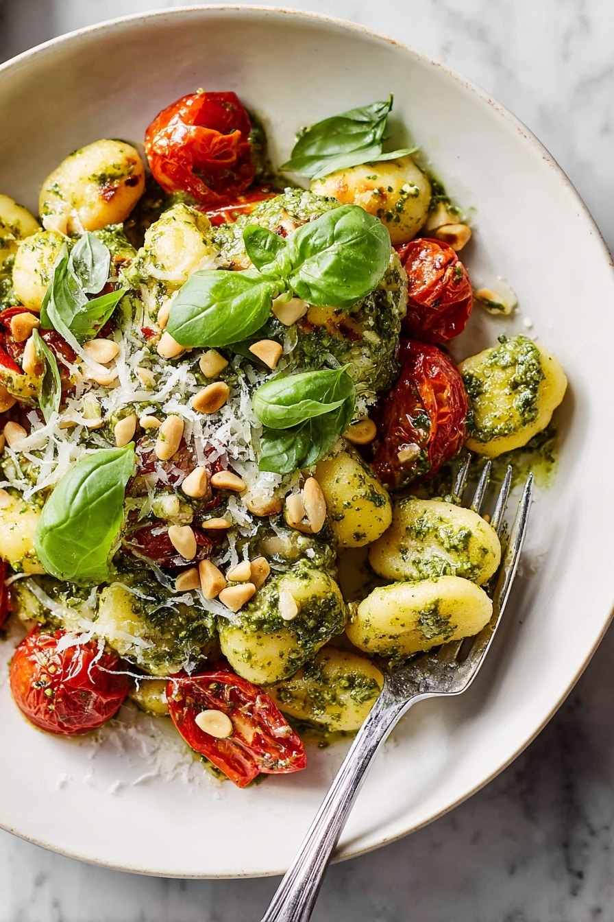 Pesto Gnocchi with Cherry Tomatoes – Easy, Flavorful & Fast