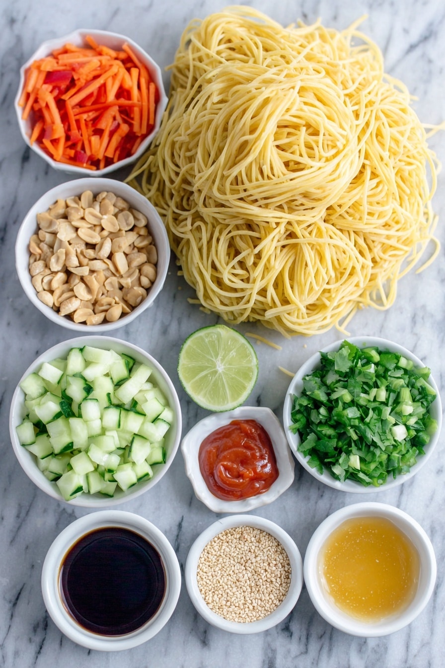 Spicy Thai Noodles with Peanut Sauce - Irresistibly Flavorful & Quick