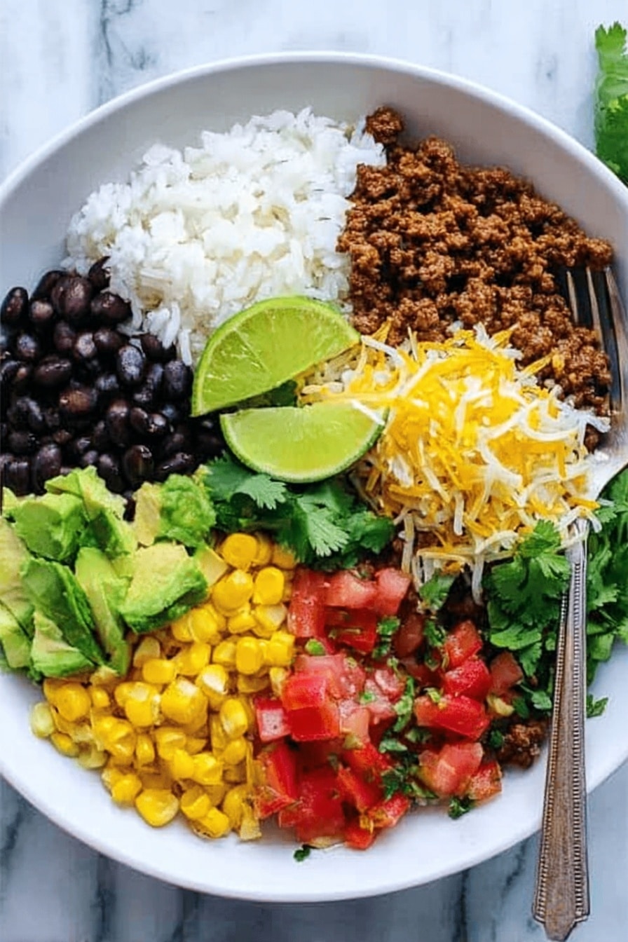 Easy Ground Beef Taco Bowl - Quick & Flavorful Dinner