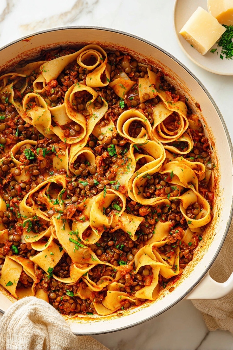 Vegan Lentil Bolognese with Pasta: Hearty Plant-Based Dinner
